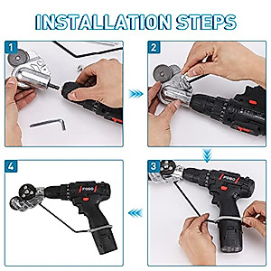 Upgraded Electric Drill Plate Cutter, 2024 Newest Metal Nibbler Drill Attachment with Adapter, DIY Metal Drill Attachment, Sheet Metal Knife for Cutting Iron, White Sheet, Steel,Copper, Aluminum