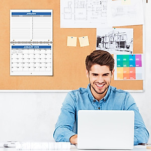 Dunwell 2023 Calendar for 3-Ring Binder (8.5x11, Blue Shades) Use as 2023 Binder Calendar, Wall Calendar or Desk Calendar, 3-Hole Punched, Fits Standard Notebooks