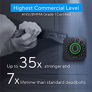 Smart Lock, ULTRALOQ U-Bolt Pro with Bridge WiFi Adaptor, 6-in-1 Keyless Entry Door Lock with App, WiFi, Bluetooth, Fingerprint and Keypad, ANSI Grade 1 Certified, Smart Door Lock, Front Door Lock
