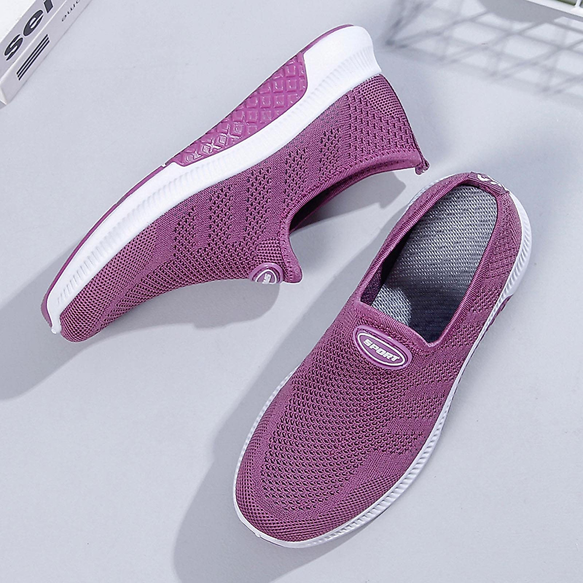 Sneakers for Women Platform Casual Walking Shoes Slip On Tennis Sneakers Breathable Comfortable Orthopedic Running Shoes