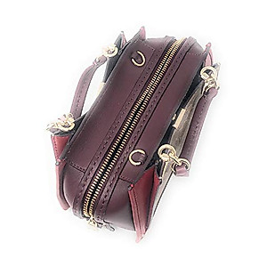 Coach Dreamer 21 In Signature Canvas With Snakeskin Detail Satchel Crossbody (Tan Red Apple)