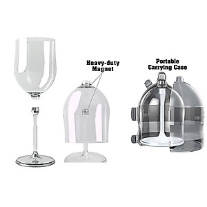 Transparent Portable Collapsible Wine Glass | Unbreakable, Shatterproof Clear Plastic Wine Glass | BPA FREE, Dishwasher Safe, Detachable Stem Wine Cup | Perfect for Camping, Outdoor, and Travel