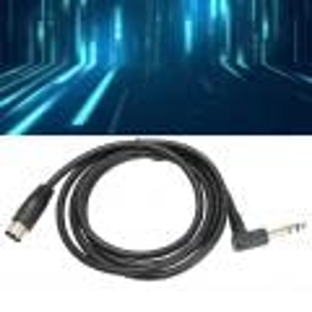 Zopsc 6.35mm Male to MIDI Din 5Pin Male Cable, 90 Degree Bend 6.35mm Male to MIDI Din 5Pin Male Electronic Piano Audio Connection Cable 1.5m.