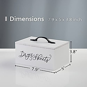 Dryer Sheet Container with Lid for Laundry Room Organization – Wooden Dryer Sheets Holder – Farmhouse Laundry Room Decor – Cute Modern Laundry Room Organization and Storage