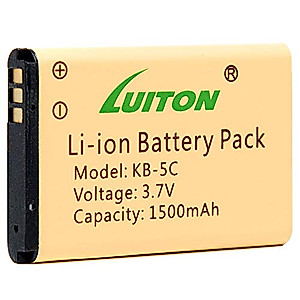 1500mAh Li-ion Battery for Retevis RT22 RT22S RT15 Walkie Talkies LUITON LT-316 TIDRADIO TD-M8 Zastone X6 WLN KD-C1 Zeadio ZS-B1 DC Two Way Radio 3.7V (2 Packs)