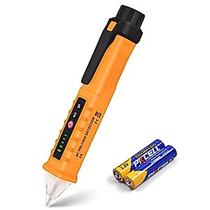 Non-Contact Voltage Tester, Dual Range AC Voltage Tester 12V/48V-1000V with Flashlight & Buzzer Alarm, Electrical Tester for Live/Null Wire Judgment & Breakpoint Finder