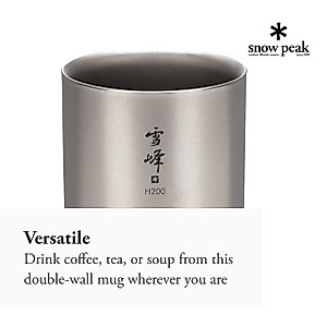 Snow Peak H200 Double Walled Titanium Stacking Mug