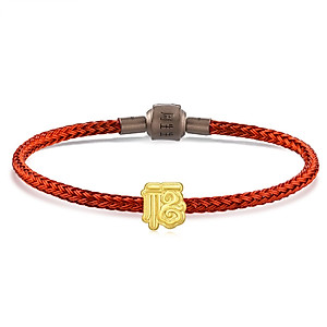 CHOW SANG SANG 999 24K Solid Gold Mini Charm Auspicious Cloud with Felicity Charm Bracelet for Women 93736C