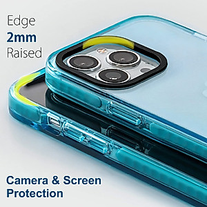 Neon Clear Case for iPhone 14 Pro Max, Cute Retro Vibrant Design Phone Cases for Women Accessories,Camera Protector Cover Soft Silicone Protective