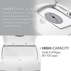 Prince Lionheart Premium Wipes Warmer, Nursery Essential, Includes the everFRESH Pillow System That Prevents Dry Out, Integrated Night Light for Night Time Changes