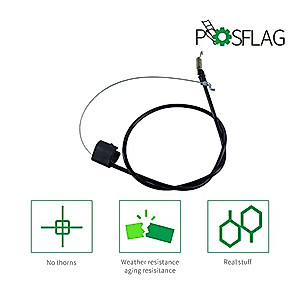 POSFLAG 746-04091 Control Cable Replaces MTD 946-04091 Clutch Cable, MTD 94604091 Clutch Cable, MTD 946 04091, 746 04091, 74604091 for Troy-Bilt Squall 521, 721, 5521 21" Snow Throwers