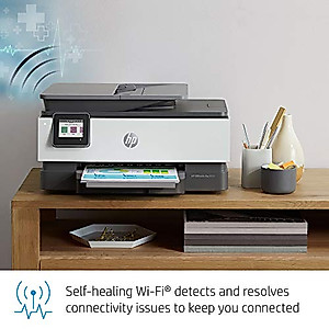 HP OfficeJet Pro 8035e Wireless Color All-in-One Printer (Basalt) with up to 12 Months Instant Ink (Renewed Premium)