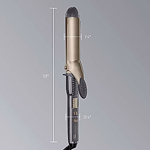 INFINITIPRO BY CONAIR Tourmaline 1 1/4-Inch Ceramic Curling Iron, 1 ¼ inch barrel produces loose curls – for use on medium and long hair