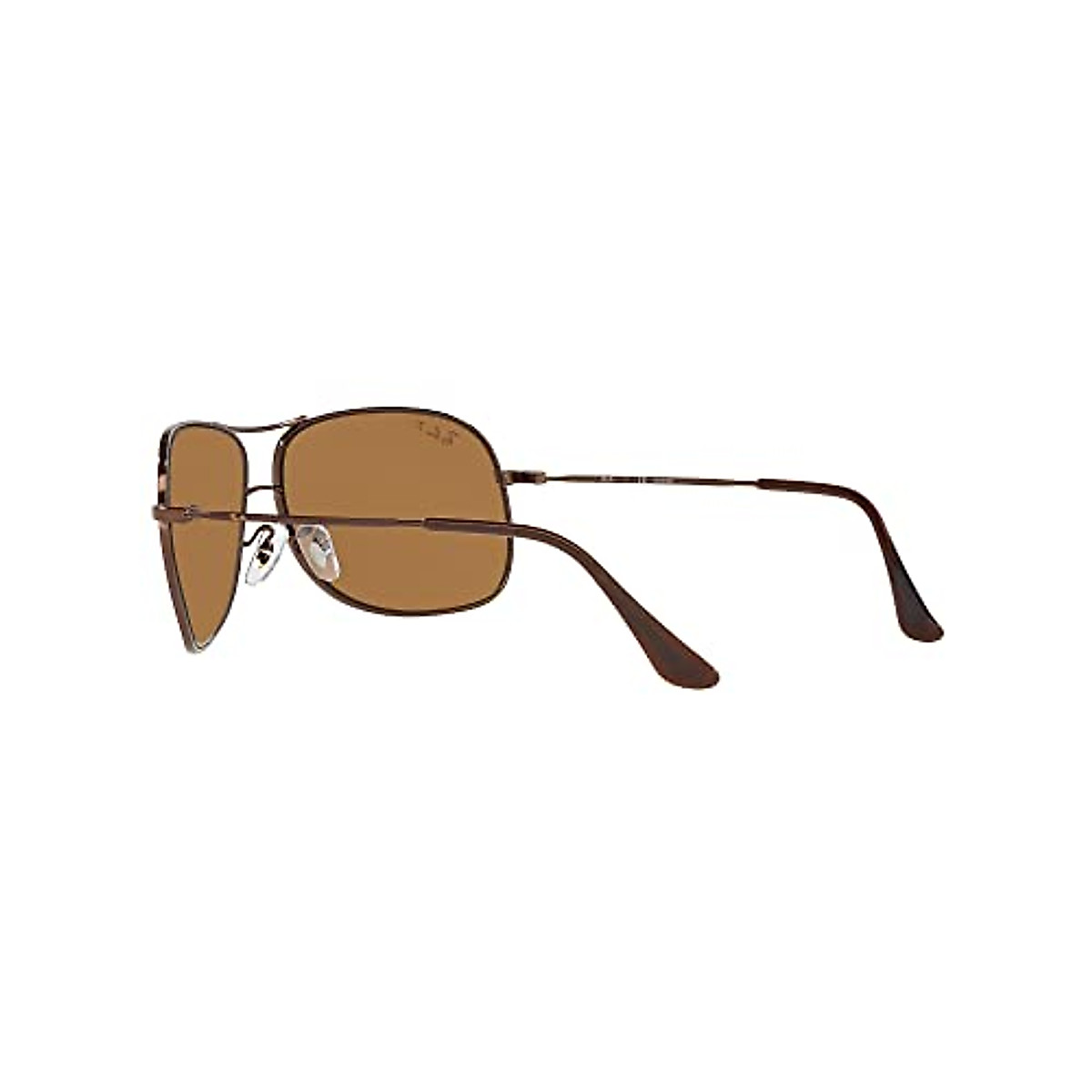 Ray-Ban RB3267 Metal Aviator Sunglasses, Brown/Polarized Brown, 64 mm