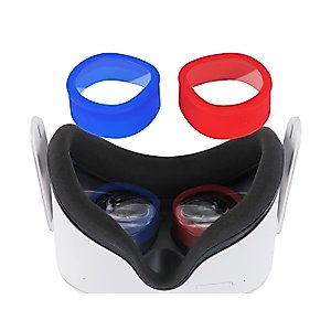 Customized Myopia Lenses Insert Compatible with Meta/Oculus Quest 2, Blue Light Blocking Lens with Silicone Protective Cover, Easy to Install & Remove, Anti-Fog Anti-Glare(Two Lenses, SPH:-4.75)