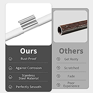 YYP Towel Racks for Bathroom, Towel Rack Wall Mounted, Stainless Steel Towel Holder for Bathroom Wall, Easy to Install Bathroom Towel Storage, White