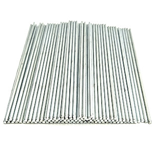 EUDAX 100Pcs Dia.2mm STEM Toys Shaft Round Rod Axles for DIY Toy RC Car Boat Helicopter Model Part (2mmx100mm)