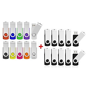 10×32GB-3.0 Black + 10×32GB-3.0 Multicolor USB Flash Drives Thumb Drives