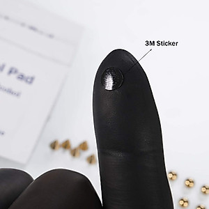 HEKEUOR Fake Nose Lip Eyebrow Non-Piercing Body Jewelry Stainless Steel 5mm Ball/Spike Kit Sticker (Black 5mm)