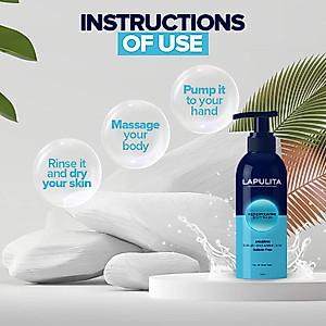 LAPULITA Body Acne Removing Shower Gel, Acne Pimple Treatment, All-Natural Acne treatment gel, Mild Exfoliating Body Wash, 150 mL - 5.07 Oz