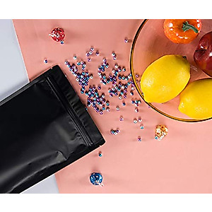 YunKo 100 PACK Black Mylar Bags for Food Storage Resealable Bags for Small Business(6x9 Inches)