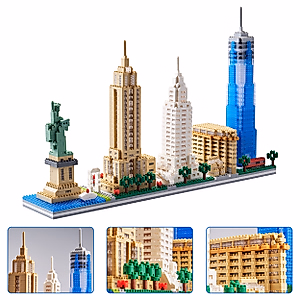 LUKHANG New York Skyline Building Set - 3452pcs | Challenging & Detailed Architecture for Adults & Teens