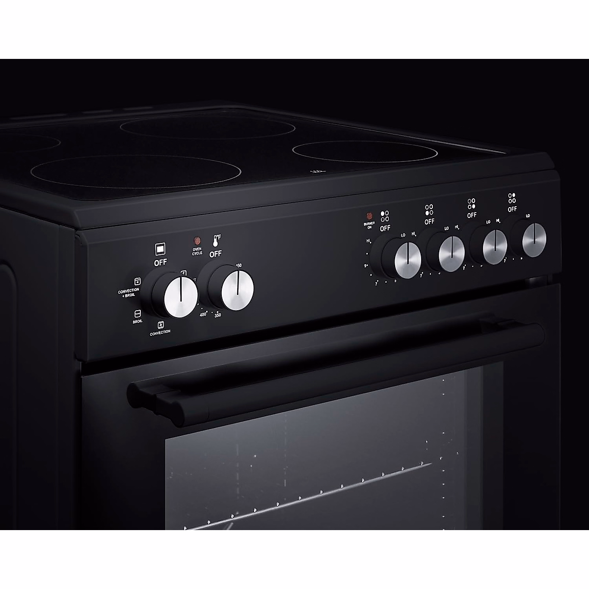 Summit 24” Electric Smooth Top Range, Large 2.44 cu.ft. oven. ADA Compliant, Black - REXT24BL(Black, 24 Inch)