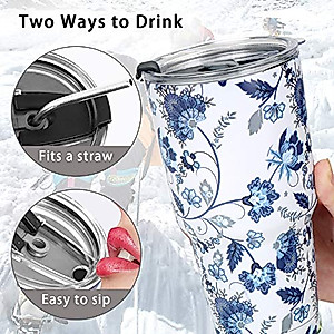 SYACOT 30oz Tumbler Double Wall Stainless Steel Vacuum Insulated Travel Mug with Splash-Proof Lid Metal Straw and Brush