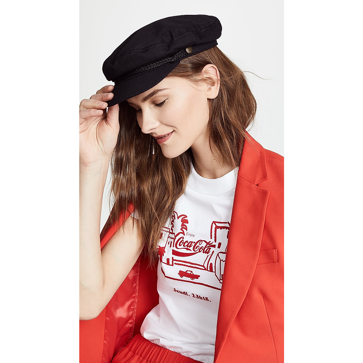 Brixton Mens Fiddler Black Hat,Small