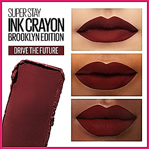 Maybelline Super Stay Ink Crayon Matte Longwear Lipstick Makeup, 165 Drive The Future, 0.04 oz