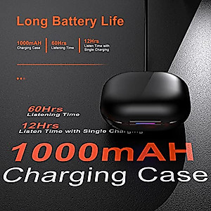 Jzones Open Ear Headphones Wireless Bluetooth 5.3, Open Ear Earbuds with Dual 16.2mm Dynamic Drivers 60 Hours Playtime Waterproof Sport Earbuds for Android iPhone TV