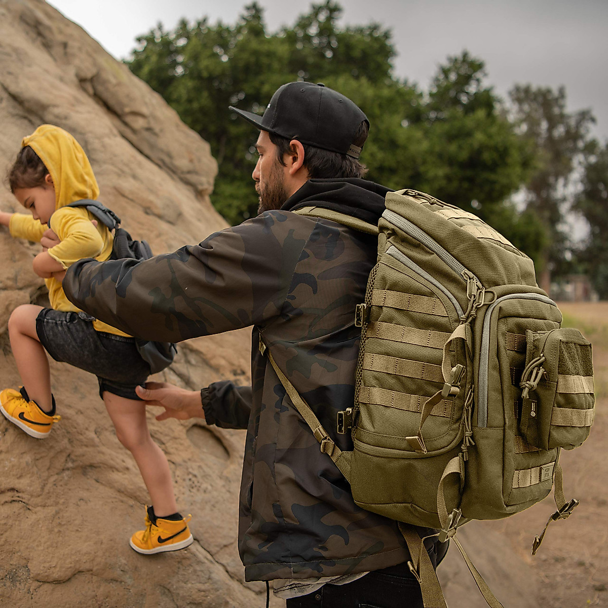 Mission Critical | S.01 Backpack | Baby Gear for Dads | Diaper Bag Backpack (Coyote)