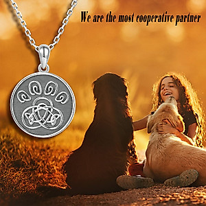 925-Sterling-Silver Cute-Animal Cow Necklace for Women - White Gold Plated Cute Cow Pendant Necklaces with Enamel for Cow Print Jewelry Christmas Gifts for (Dancing Cow) (cow) (cow) (Celtic-Knot Dog)