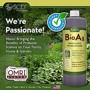 SCD Bio Ag - Beneficial Microbial Inoculant - Organic Gardens, Crops & Lawn Care - Chemical-Free Liquid Soil Amendment by SCD Probiotics (1 Liter)
