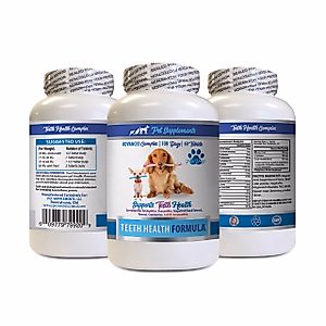 Dog Bad Breath Treats - Dog Teeth Health Formula - Advanced Support Complex - Overall Health - Dog Vitamin c - 1 Bottle (60 Tablets)