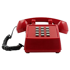4G Desktop Cellphone/Retro Cell Phone/Push-Button Telephone for 2G, 3G and 4G Networks – The PushMeFon Mobile 4G by Opis Technology in Red