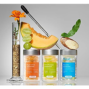 Murad Youth Renewal Supplement – Anti-Aging Beauty Supplement for Smooth, Plump Skin – Collagen and Ceramides Reduce Wrinkles and Fine Lines from Within, 60 Capsules - 30 Day Supply