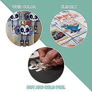 100 Sheets DTF Transfer Film Paper A4 Double Sided Thick Clear Pretreat Sheets, PET Heat Transfer Paper for Epson Inkjet Printer DTG Printer Direct Print On T Shirts Textile