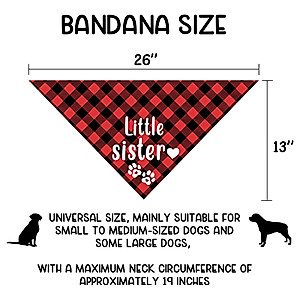 Little Sister Dog Bandana Pregnancy Announcement Gender Reveal Dog Bandana Photo Prop Pet Scarf Accessories for Pet Dog Lovers Gifts