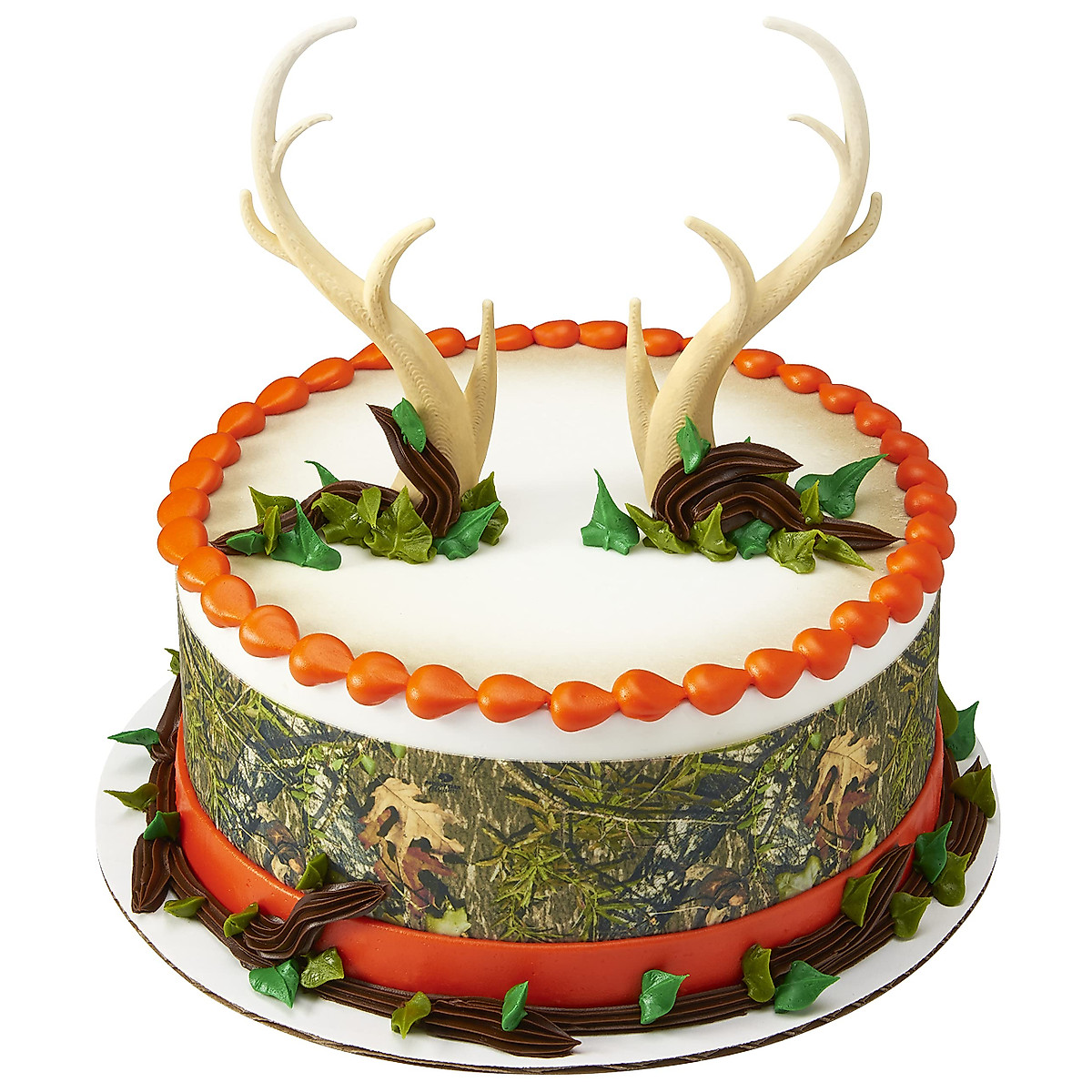 DecoSet® ANTLERS CREATIONS Cake Topper for Birthdays and Parties, DecoPac Cake Decorating 2-Pc Decorations Set