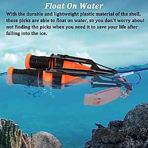 Boaton Ice Safety Picks, Safety Kits for Ice Fishing and Ice Skating, Save You from Falling Into Ice, Floating and Safe to Use