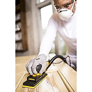 Mirka DEOS Direct Electric Orbital Sander Tool 383XCV / 2.75 inch x 8 inch / 3mm orbit/Dust-free Sanding / MID3830201US,Yellow/Black