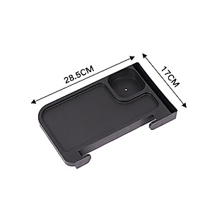 MagiDeal Recliner Clip on Side Desk Cup Holder Folding Chair Tray Portable Folding Reclining Chairs Snack Tray for Outdoor Beach Camping Lounge Chair, Black