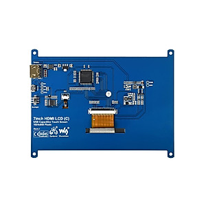 waveshare [Latest Version] Raspberry Pi 4 Display 7inch Capacitive Touch Screen LCD Monitor for Raspberry Pi 400 4 3 Model B Supports All Versions of Raspberry Pi Windows Capacitive