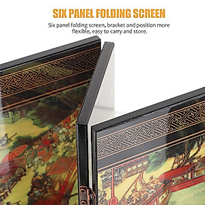 LIFKOME Decorative Screen Ornaments Ornamental Screen Model Chinese Wall Divider Folding Screen Ornament Screen Room Dividers Fold down Shelf Chinese Panel Screen Wooden China Desk