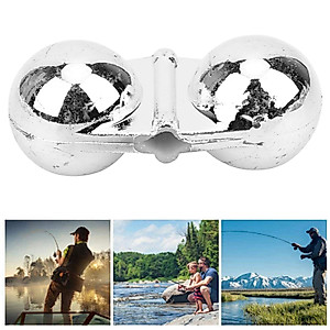 VGEBY 40Pcs ABS Double Rattle, Catfish Rattles Beads Portable Sea Fishing Attractor Bell Beads Accessory for Luring Fish(Silver) Fish Bait bait