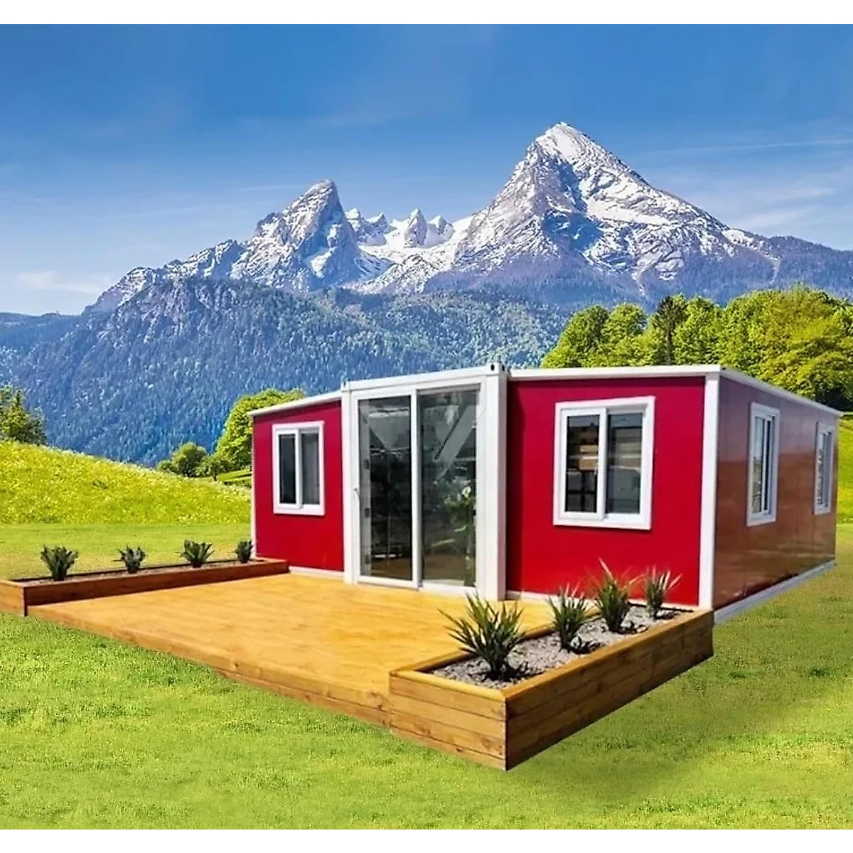 20ft Portable & Customizable Tiny House | Expandable Modular Folding Design | Perfect for Hotels, Offices, Villas, Shops, Warehouses & More | Top-Grade Steel Frame & Flame-Retardant Panels