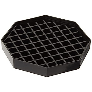 Winco DT-60 4 Count Drip Trays, 6 by 6-Inch, Value Pack, Black, Medium