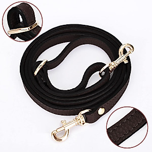 VanEnjoy Adjustable Genuine Leather Crossbody Straps Replacement - Width 1/2“, Length 25”-51” (Expresso)