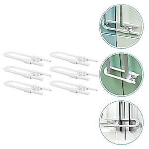 Healifty Cabinet Child Safety Locks 6pcs Sliding Cabinet Locks Baby Proofing Cabinets with Adjustable Child Safety Lock Latches for Knobs Handles on Kitchen Doors Closet Kids Door Lock